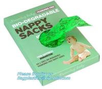 China Compostable Nappy Bags 30 Pack Biodegradable Scented Diaper Disposal Bags with Tie Handles for sale