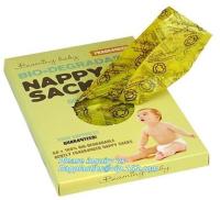China Compostable Nappy Bags 30 Pack Biodegradable Scented Diaper Disposal Bags with Tie Handles for sale