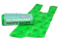 China Compostable Nappy Bags 30 Pack Biodegradable Scented Diaper Disposal Bags with Tie Handles for sale