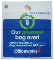 China Compostable T-Shirt Bags 100 Percent Biodegradable Corn Starch Shopping Bags 20x30cm for sale