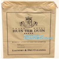 China biodegradable compostable eco friendly orn starch dry cleaning laundry bag, biodegradable plastic drawstring laundry bag for sale