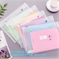 China Custom A4 PP Plastic Expanding File Folder with Button Closure for Document Organization for sale
