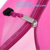 China PVC Netting Ziplock Document Bag with Pocket A4 Size Plastic Organizer for Students for sale