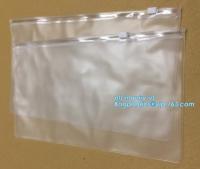 China PE Plastic Resealable Slider Zipper Bags Eco Friendly Flat Bag for Documents Swimwear 100pcs for sale