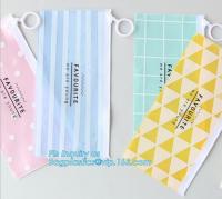 China Large PU Pencil Case Canvas Bag Zipper Pencil Pouch School Stationery 20cm for sale