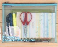 China PVC Mesh File Bag with Zipper Closure A4 Size Document Folder for Promotional Use for sale