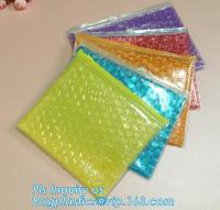 China Plastic Slider Zipper Bubble Mailers Padded Envelopes Bag 200x300mm Custom for sale