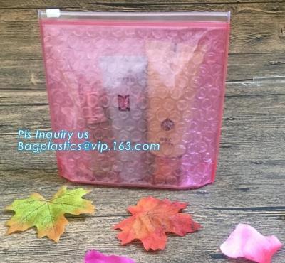 China Custom Slider Bubble Zipper Bag with Foil Lining for Secure Packaging 100pcs for sale