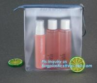 China PVC Slider Zipper Bag Frosted Finish for Cosmetic Packaging Bikini Storage 0.08mm Thick for sale