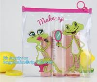 China Custom PVC Slider Zipper Lock Bag for Cosmetics 0.1mm Thickness Reusable for sale