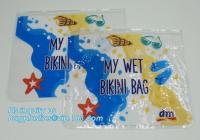 China Custom Logo Matte Frosted PVC Slider Zipper Bags for Underwear Packaging 0.08mm Thick for sale
