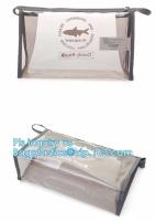 China PVC Heat Sealed Stand Up Cosmetic Pouch with Slider Zipper Closure 5000 PCS MOQ for sale