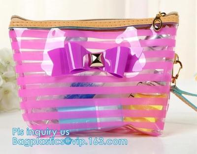 China Holographic PVC Zipper Bag with Slider Zip for Cosmetics and Storage Custom Size Available for sale