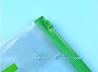 China Custom Clear PVC Zipper Pouch Bag with Slider Lock 0.2mm Thickness for Cosmetic Storage for sale