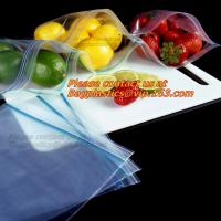 China 3 Mil LDPE Slider Lock Bags Reclosable Zip Seal Food Storage Bags in Quart and Gallon Sizes for sale