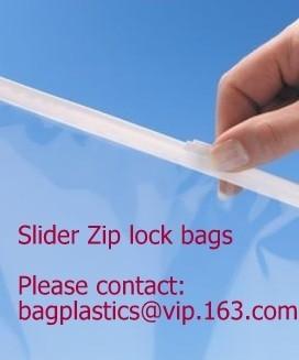 China Slider Lock Reclosable LDPE Plastic Bags 3 Mil for Food Storage Freezer Microwave for sale