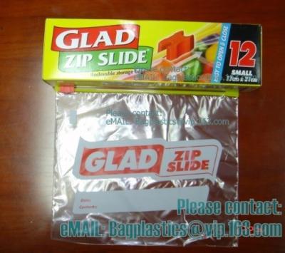 China Reclosable Zipper Food Storage Bags with Slider Seal Available in Quart and Gallon Sizes for sale