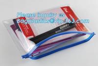 China Custom PVC Slider Zipper Storage Bags with Reclosable Seal for Pencil Cosmetic Organizer for sale
