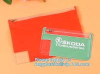 China Custom PVC Zipper Bag with Metal Slider 200mm Eco-Friendly Transparent Pouch for sale