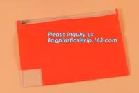 China Custom PVC Zipper Bag with Metal Slider 200mm Eco-Friendly Transparent Pouch for sale