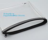 China Custom Logo EVA Slider Zipper Makeup Brush Packing Bag with Writable Plastic Zipper for sale