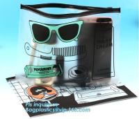 China PVC Slider Zipper Bag for Bed Sheet Packing, Transparent Plastic Bag with Flat Zipper Top for sale