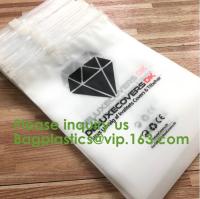 China Custom Logo PVC Slider Zipper Reclosable Plastic Bags for Garment Packaging 100pcs for sale