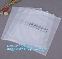 China Custom Printed Transparent Bottom Gusset Slider Zipper Garment Packaging Pouch 5000pcs MOQ for sale