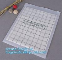 China Custom Printed Transparent Bottom Gusset Slider Zipper Garment Packaging Pouch 5000pcs MOQ for sale