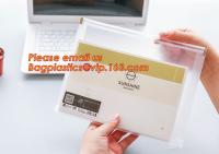 China Transparent Plastic PE Ziplock File Bag A4 Size with Custom Printing for Document Storage for sale