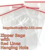 China Biodegradable LDPE Biohazard Specimen Bag with Zipper 2 Mil Opaque Red Line Reclosable Poly Bags for sale