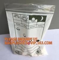 China Custom Biohazard Specimen Bags Medical Waste Disposal 2 Mil LDPE Red Line Reclosable Poly Bags for sale