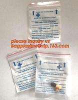 China Custom Printed LDPE Medical Ziplock Resealable Small Plastic Bag 2 Mil Clear for sale