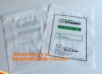 China Custom Medical Zip Lock Bag 100ml Resealable Zipper Pouch for Hospital Medicine Packaging for sale