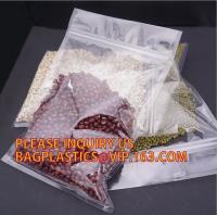 China Wholesale Clear Reclosable Poly Bags with Red Line Zipper 350 Sizes LDPE for sale