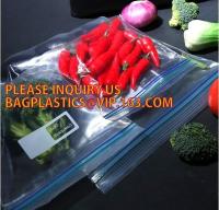 China Eco Friendly PE Double Track Vacuum Zipper Bag Reclosable Plastic Zip Lock Clear 100 Pcs for sale