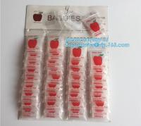 China Custom Mini Apple Zipper Lock Bags 2x3 Inch Reclosable Poly Bags for Packaging for sale