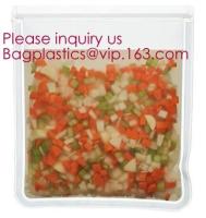 China FDA Approved PEVA Reusable Food Storage Freezer Bags Leak Proof Sandwich Snack Bags 100 Count for sale