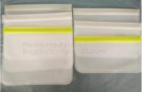 China OEM Reusable PEVA Zip Lock Food Storage Bags BPA Free Leak Proof Sandwich Snack Bags 500 Pcs MOQ for sale