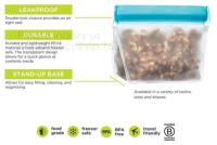China Wholesale PEVA Reusable Food Storage Bags with Zip Lock 500 Pcs Custom Size for sale