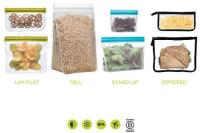 China Wholesale PEVA Reusable Food Storage Bags with Zip Lock 500 Pcs Custom Size for sale