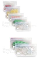 China PEVA Reusable Food Storage Bags Airtight Zip Lock Freezer Bags 500 Pcs Custom Size for sale