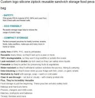 China PEVA Reusable Food Storage Bags Airtight Zip Lock Freezer Bags 500 Pcs Custom Size for sale