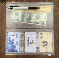China Transparent PVC Money Album Loose Leaf Sheet Holders for Banknotes Stamps 10 Pockets for sale