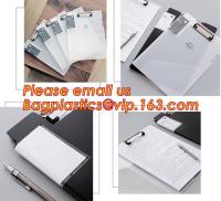 China PP Material A4 Document Pocket File Folder with Clear Clip for Office School Supplies for sale
