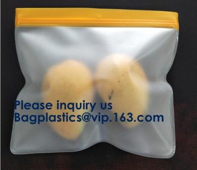 China Custom PEVA Reusable Food Storage Bags BPA Free Eco Friendly Leakproof 1000 Pcs MOQ for sale