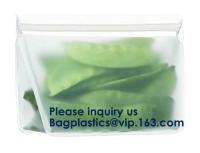 China Reusable PEVA Standing Food Storage Bag 20x6.3x14cm FDA Leakproof Zip Lock for sale