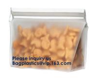 China Reusable PEVA Standing Food Storage Bag 20x6.3x14cm FDA Leakproof Zip Lock for sale