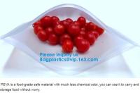 China FDA Approved Reusable PEVA Zipper Food Storage Bags 0.2mm Thickness Eco Friendly Custom Size for sale