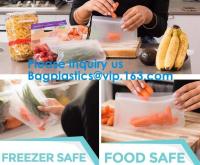 China FDA Approved Reusable PEVA Zipper Food Storage Bags 0.2mm Thickness Eco Friendly Custom Size for sale